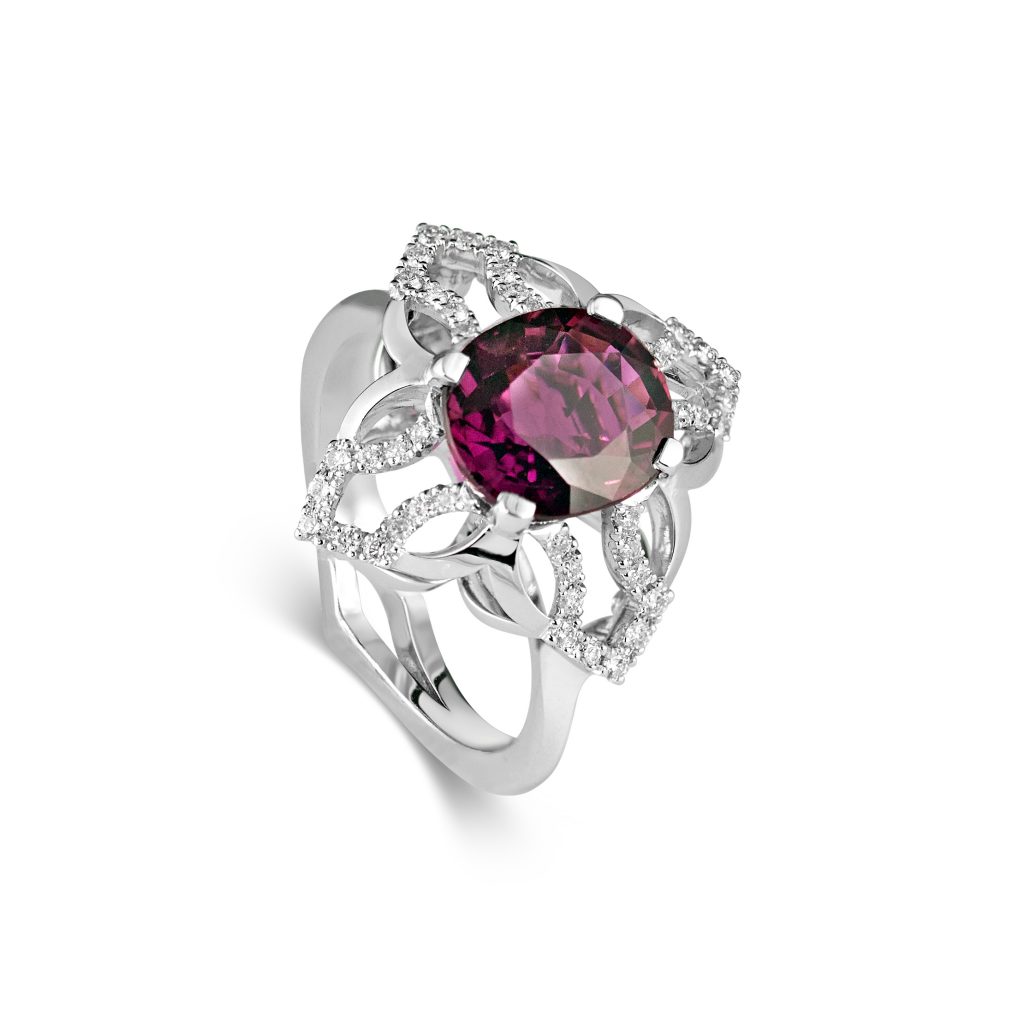 Freya Ring ~ Dusk Rose & Diamonds | KATA Jewellery Collection